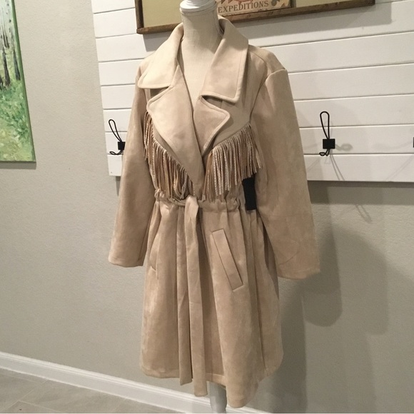Alice Blue | Jackets & Coats | Nwt Alice Blue Faux Suede Cowboy Fringe ...